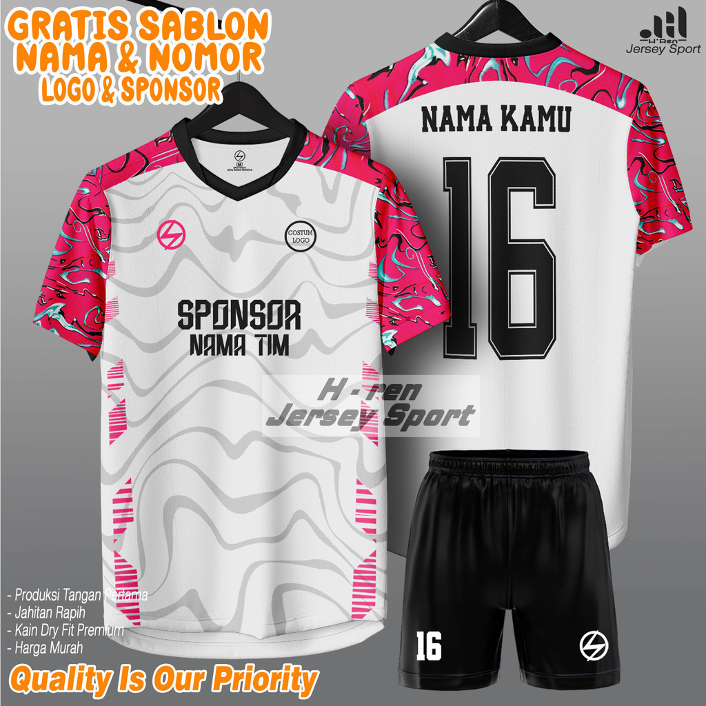 Jual Jersey COSTUM NAMA NOMOR LOGO NAMA CLUB Bola futsal volly Dewasa ...