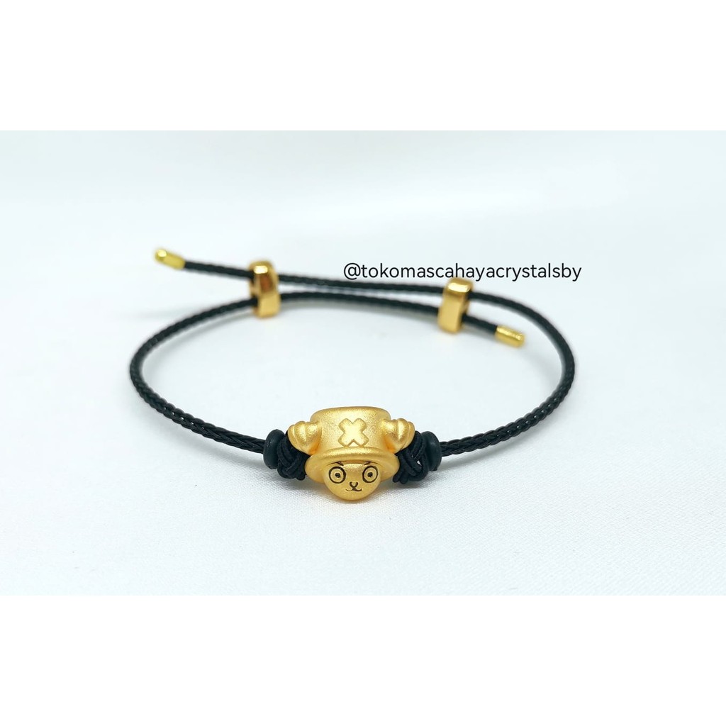 Jual Gelang Tali Emas Charm Chopper One Piece (Kokoh) 24k HK Hongkong ...