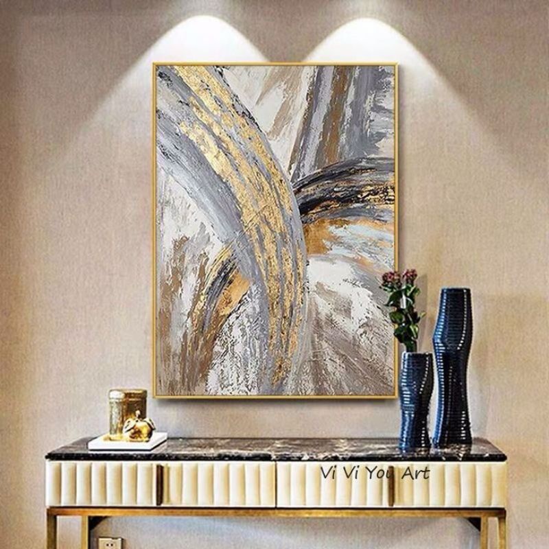Jual lukisan abstrak modern minimalis 60 x 90 cm frame | Shopee Indonesia