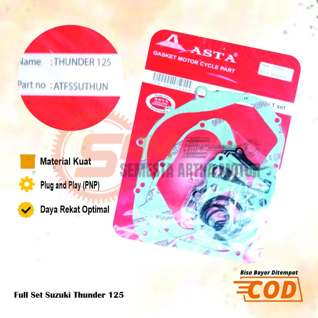 Jual Paking Gasket Full Set Suzuki Thunder 125 Packing Seal Block Mesin Fullset Motor | Shopee ...