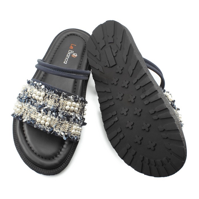 Jual Le Bianca AGT 11-04 Sandal Wanita Rumbai Soft Biru Tua dan Salem ...