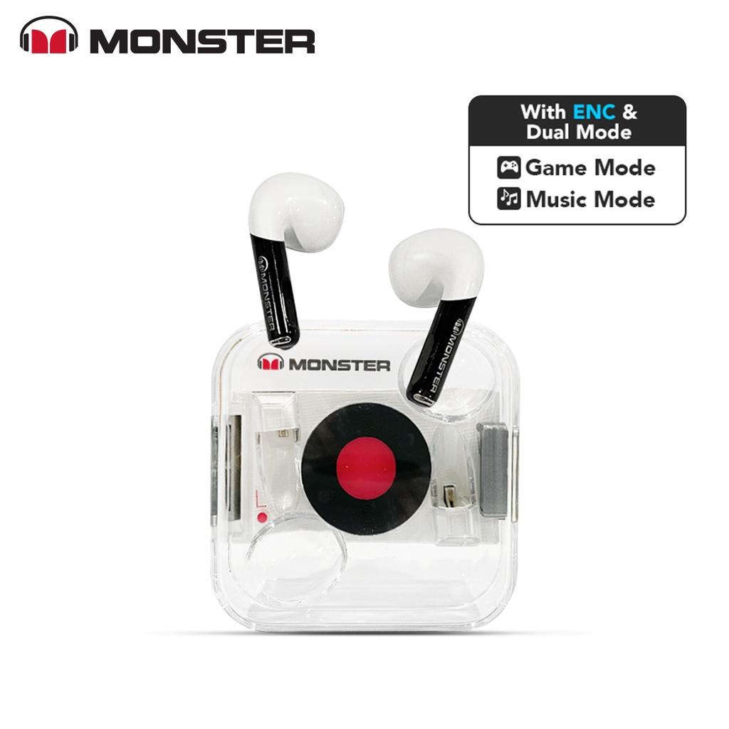 Jual Monster XKT01 Bluetooth Earphone ENC TWS Gaming Dual Mode Low ...
