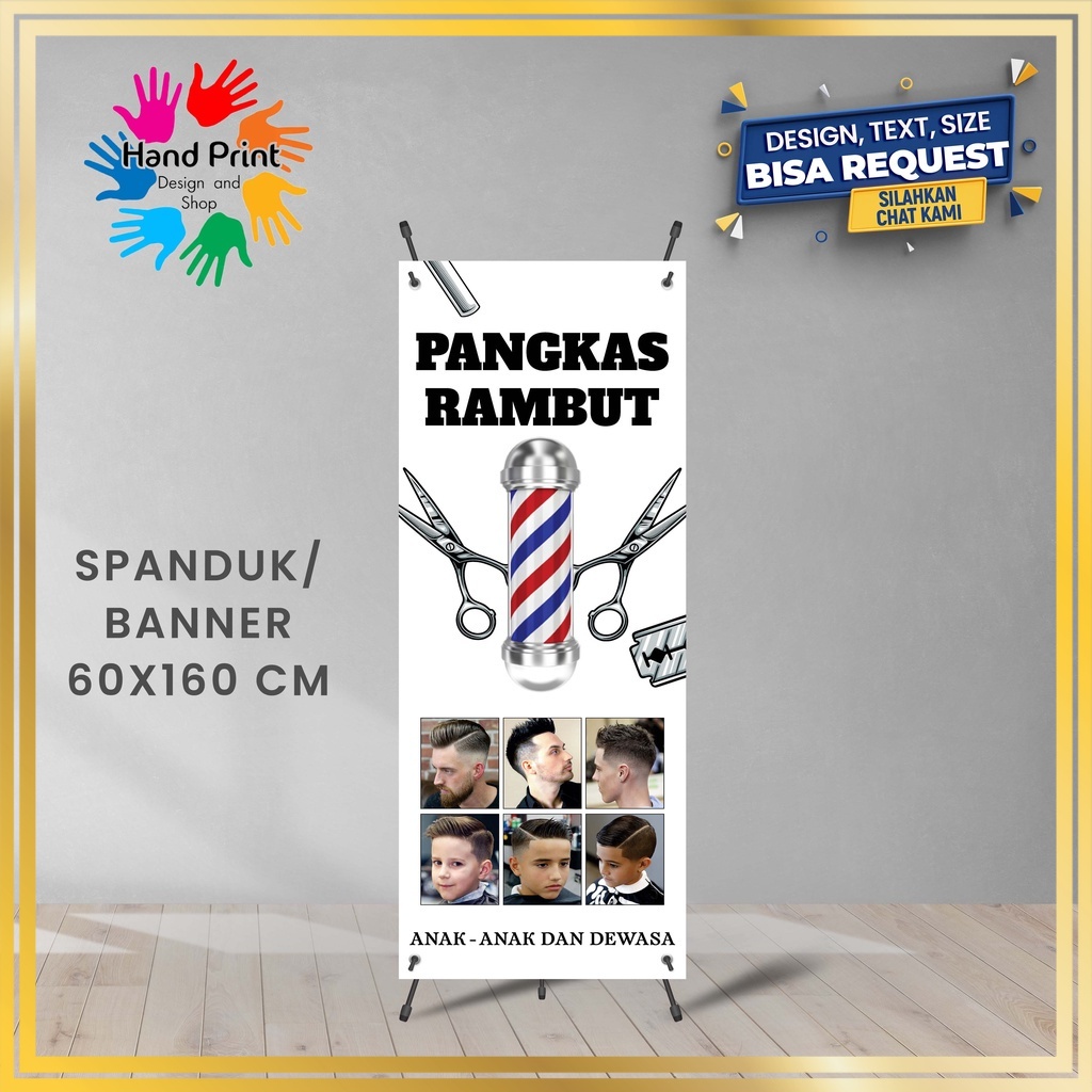 Jual SPANDUK / BANNER Barbershop Pangkas Rambut Cukur Rambut Haircut ...