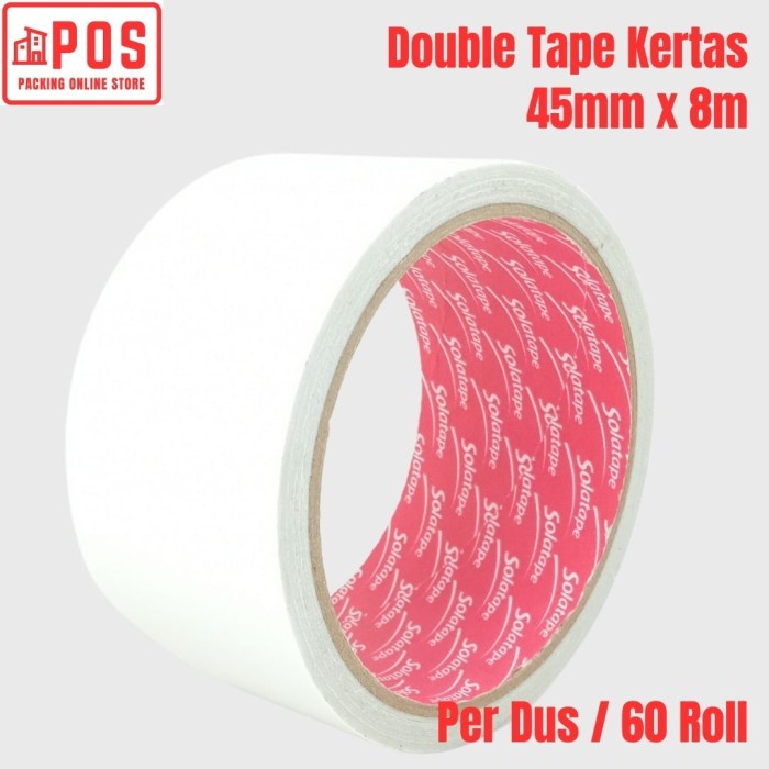 Jual 1 Dus Lakban | Double Tape Kertas 45mmx8m | Solatape | Shopee ...