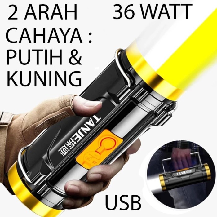 Jual Senter Led 2 Arah 36 Watt / Senter Led Chargeable / Senter Cas Led ...