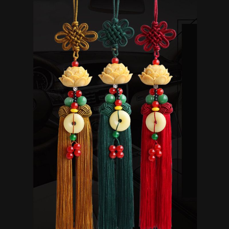 Jual Gantungan Rumbai Tasel Rumbai Mewah Norigae Bunga Lotus Putih ...
