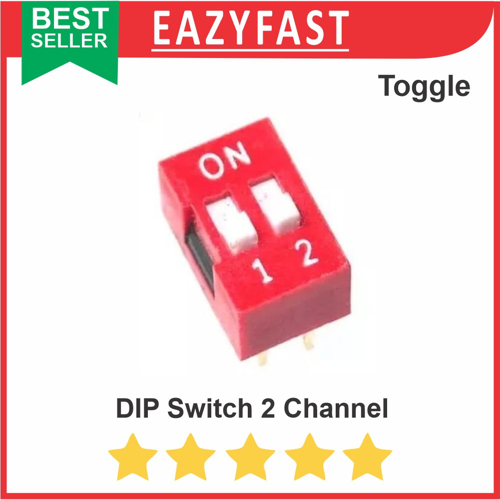 Jual DIP Slide Switch 2 P 2P Pin Ch Channel Saklar Geser Mini Toggle ...