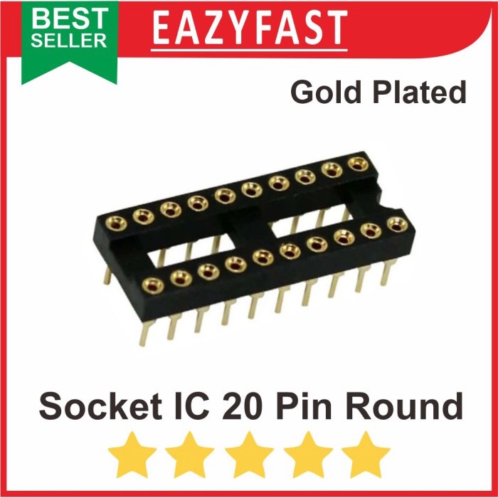 Jual Socket IC 20P 20 P Pin Kaki DIP Round Swiss Gold Soket Dudukan Adapter | Shopee Indonesia