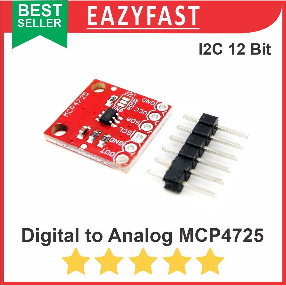 Jual MCP4725 12bit i2c DAC 2.7 -5.5v Digital To Analog Converter Module | Shopee Indonesia