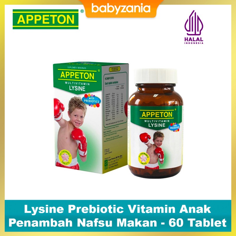 Jual Appeton Lysine Prebiotic Vitamin Anak Penambah Nafsu Makan - 60 ...