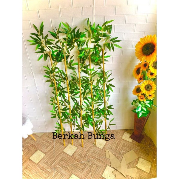 Jual Batang Bambu Partisi T 150cm Artificial Penyekat Pembatas Ruangan ...