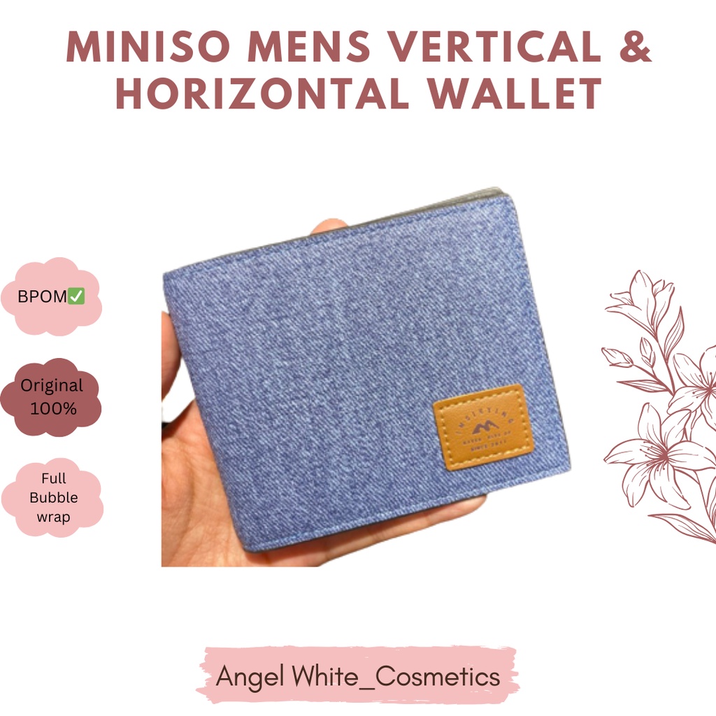 Jual MINISO MENS VERTICAL & HORIZONTAL WALLET (MINISO DOMPET COWOK ...