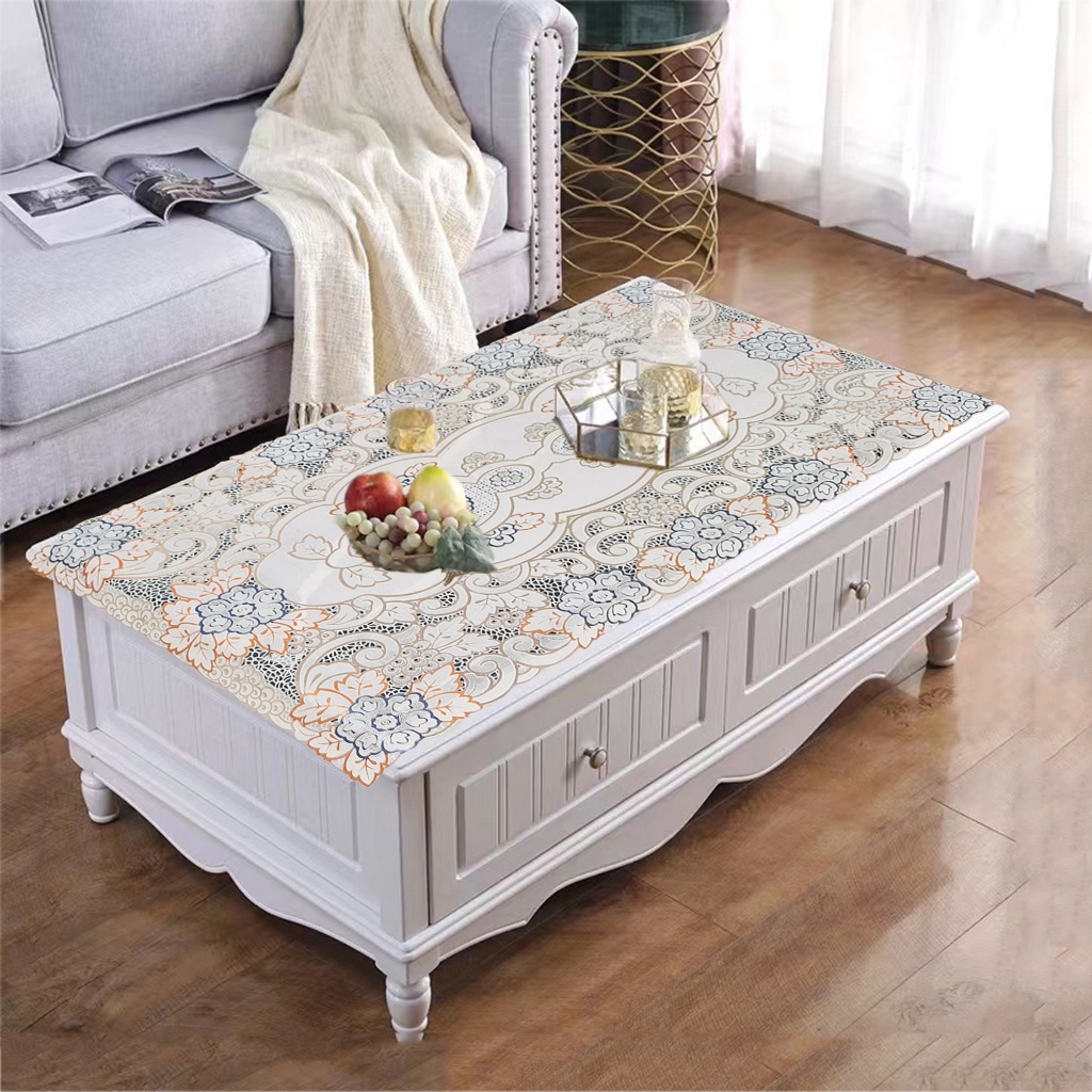 Jual (KIM) Taplak Meja Ruang Tamu Vintage Renda Hias Vinyl PVC 60x100 ...