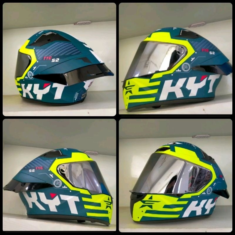 Jual HELM KYT FULL FACE FUSELAGE YELLOW PAKET GANTENG BARU | Shopee ...
