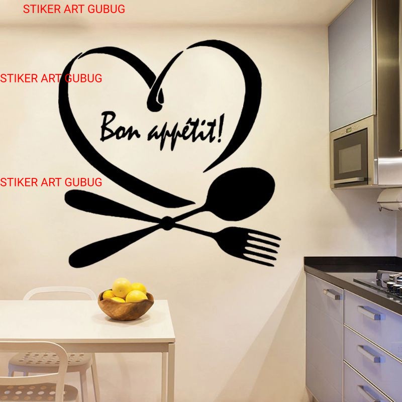 Jual STICKER STIKER DINDING DAPUR KITCHEN SET HIASAN DINDING CUSTOM ...