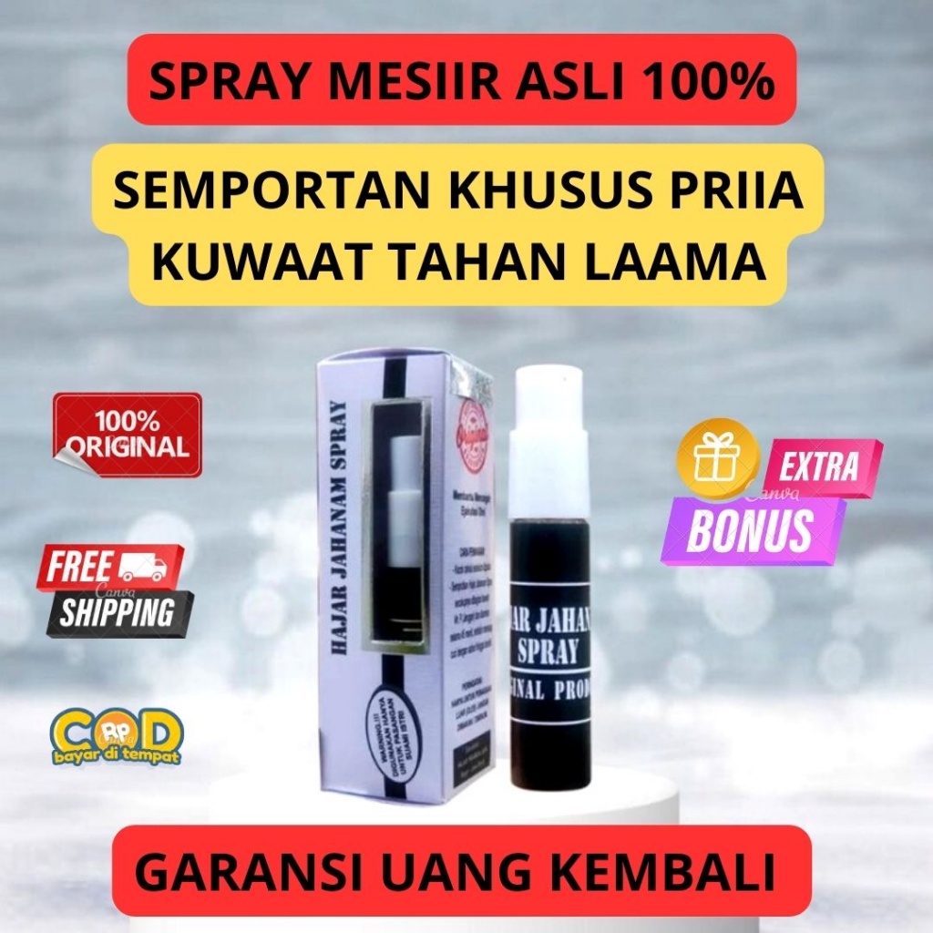 Jual [COD - PRIVACY AMAN] - ORIGINAL Hajar Jahanam Spray Minyak Semprot Spray Pria Untuk Tahan ...