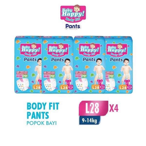 Jual Baby Happy Pants Popok Bayi Celana L 28 x4 | Shopee Indonesia