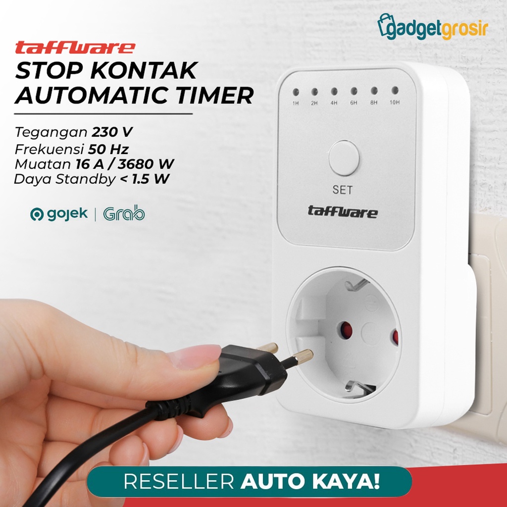 Jual Taffware Stop Kontak Digital With Automatic Timer Switch EU Plug ...