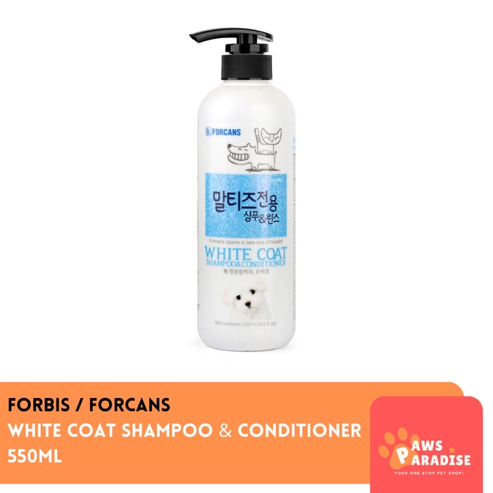 Jual FORBIS White Coat Shampoo & Conditioner Dog Cat 550ml | Shopee ...