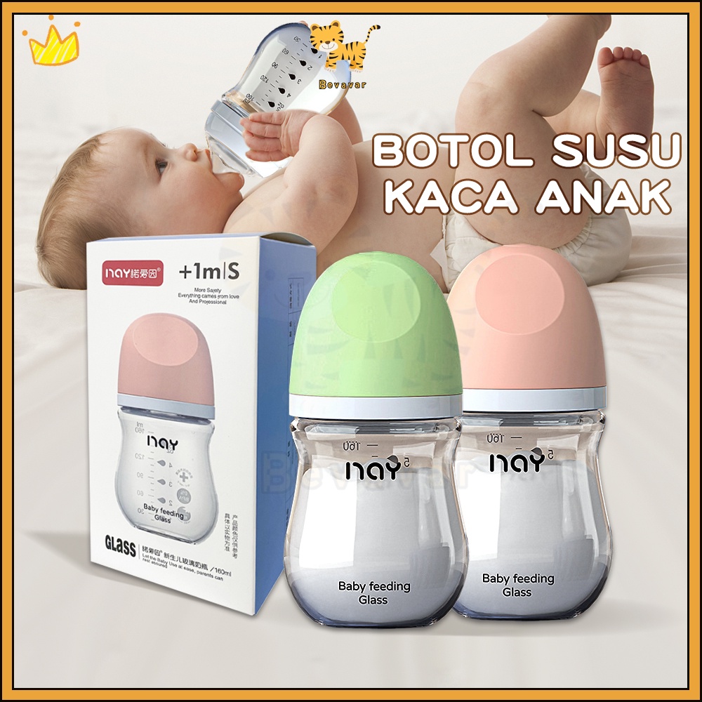 Jual ID Bevavar Botol Susu Kaca Busur Lurus Baru Lahir Botol Susu Dot ...