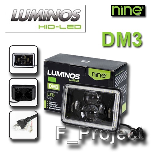 Jual LAMPU LED DEPAN MOTOR DAYMAKER 4x6 NINE LUMINOS DM3 SQUARE Kotak ...