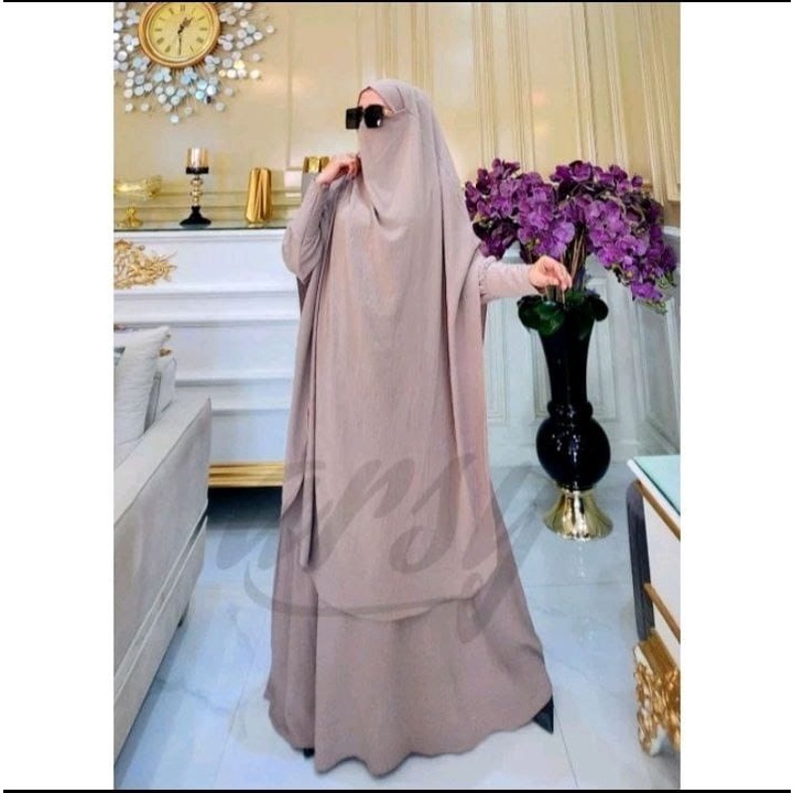 Jual Femes Arsyla Dress Syarii Modern Kekinian Matt Cringkle Polos ...