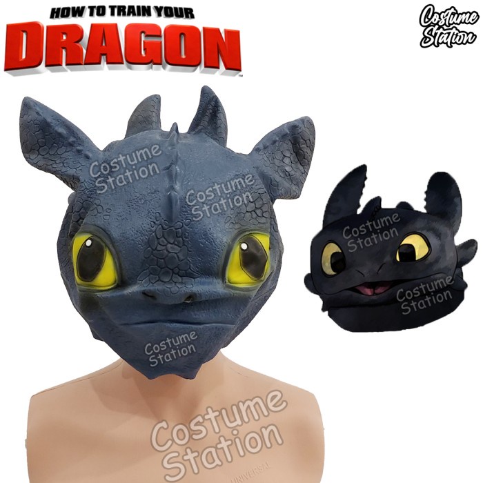 Jual Topeng Toothless Dragon/Mask Naga LatexHewan Binatang Animal ...