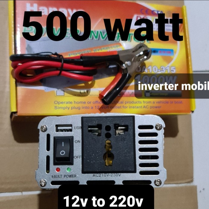 Jual kit inverter 12v 24v to ac 220v dms 150 platinum - 500 WATT ...
