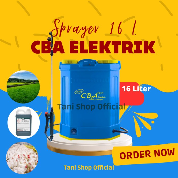 Jual sprayer cba elektrik 16 liter penyemprotan disinfektan pestisida ...