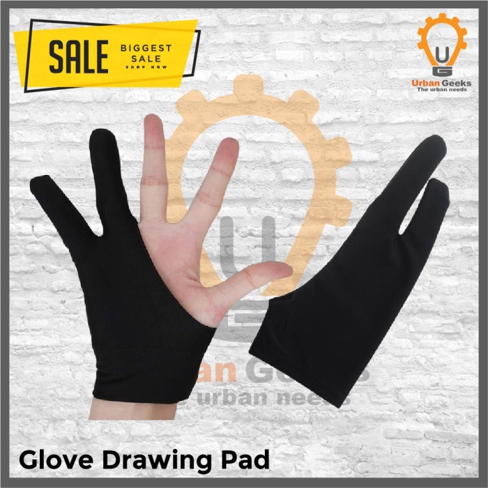 Jual GLOVE Artist Drawing 2 finger digital tablet writing gloves Huion ...