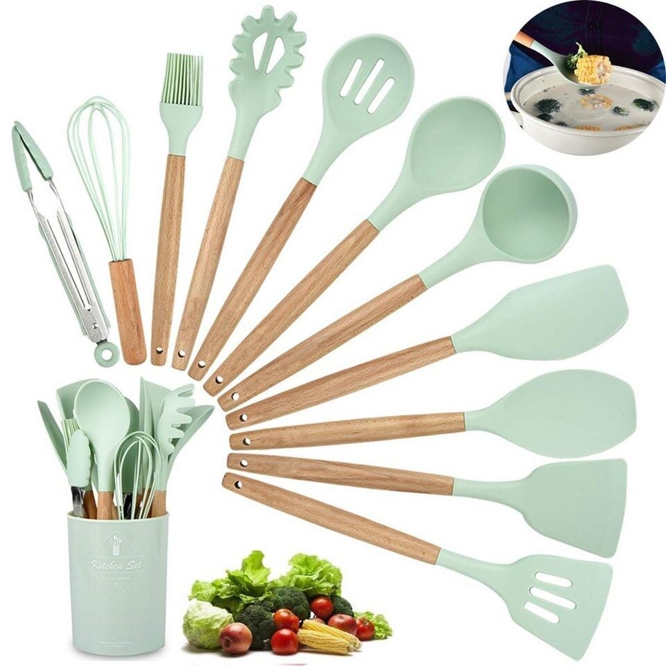 Jual Silicone Utensil Set 12pcs Peralatan spatula silikon sutil Kitchen ...