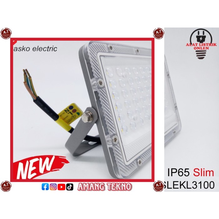 Jual KAP SOROT LED SLIM SUPER 100W 100 W Outdoor 100 Watt - Putih MASKO ...