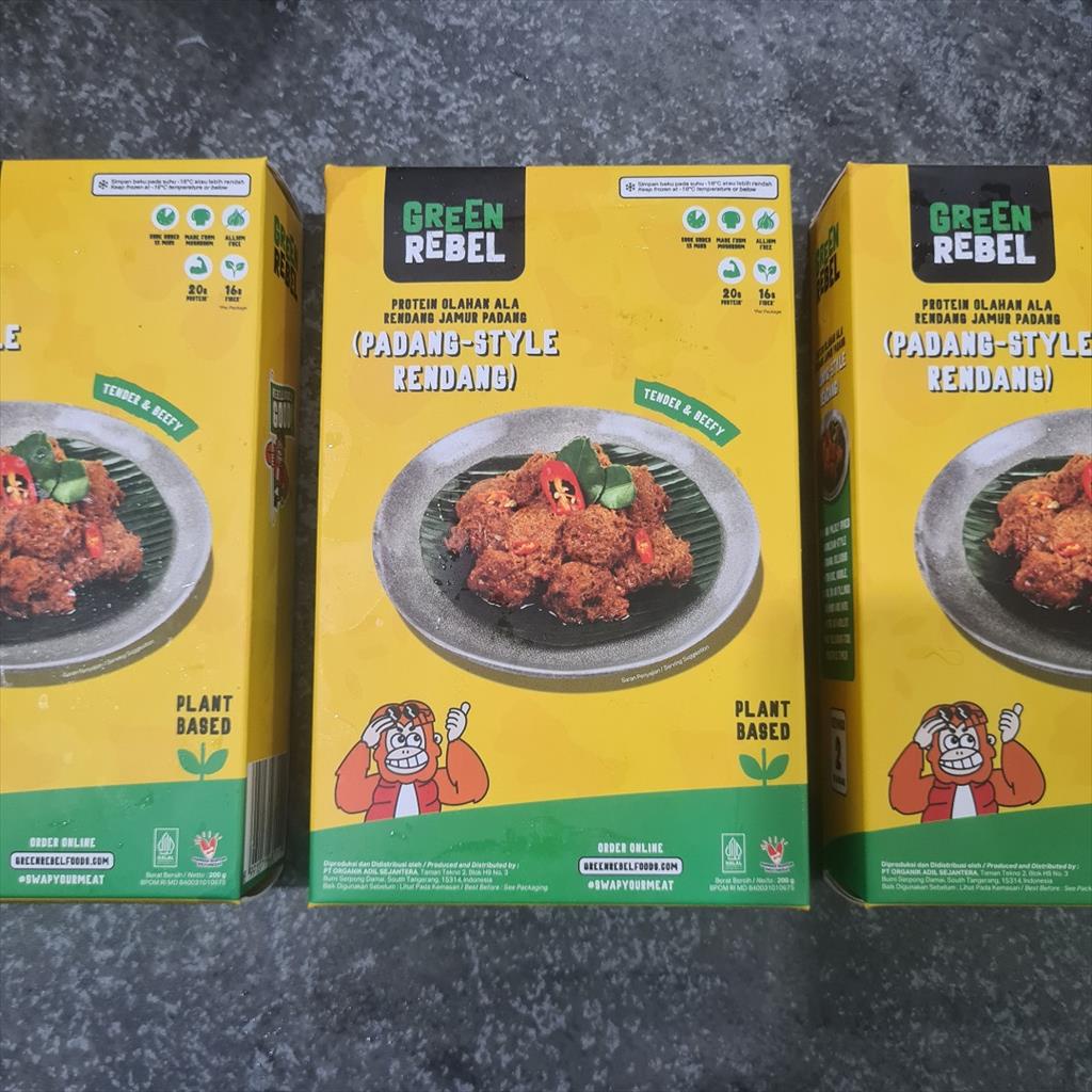 Jual Green Rebel Rendang Padang Vegetarian Nabati ( Plant-Based Meat ...