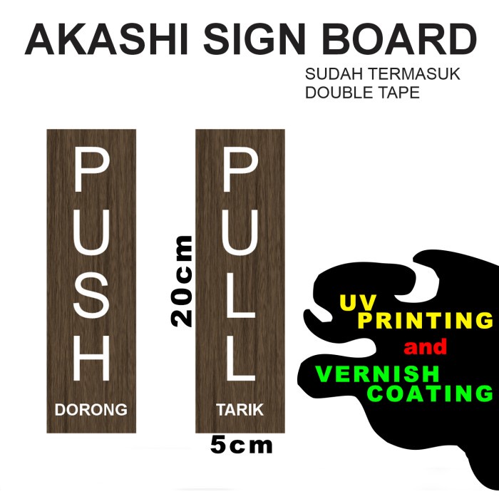Jual Akashi Sign Board Push Pull Door - Print UV Tarik Dorong Pintu ...
