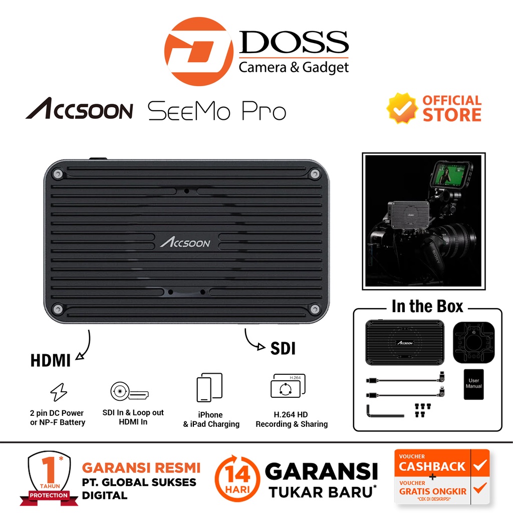 Jual Accsoon SeeMo Pro SDI/HDMI to USB-C Video Capture Adapter iPhone ...