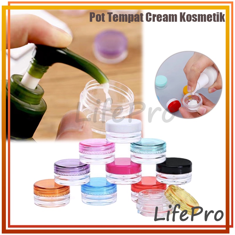 Jual Tempat Cream Mini / Cream Pot Jar Cream Bulat & Petak / Pot Jar ...