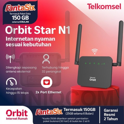 Jual 888 Orbit HKM0127 Home Rrouter Modem WiFi 2 Antena Orbit Star N1 N ...