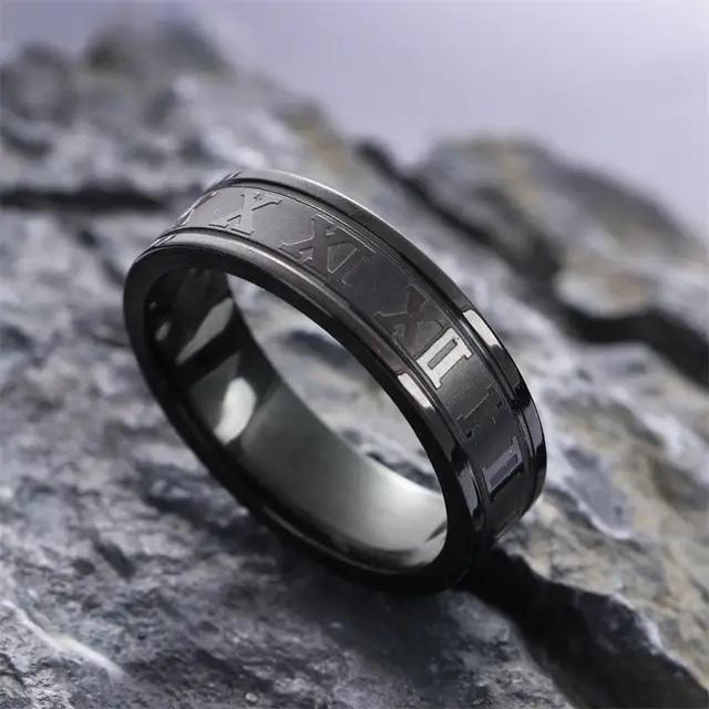 Jual COD Cincin Angka Romawi Roman Ring Stainless Steel Pria Wanita ...