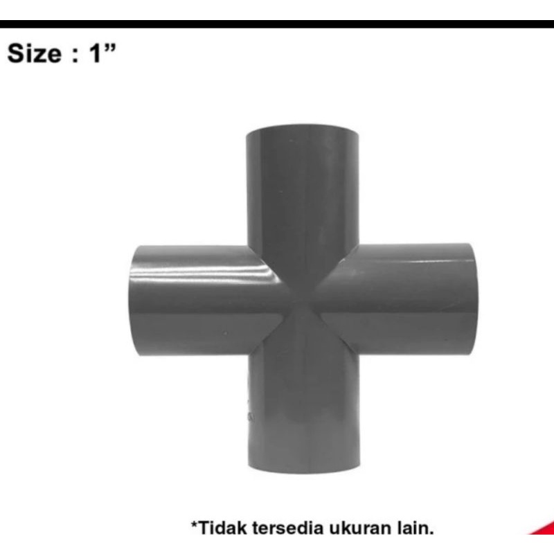 Jual Cross Tee 1 inch / Tee 4 way / Tee 4 arah 1" inch | Shopee Indonesia