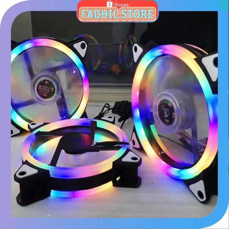 Jual FS - JI JIA Computer Case Fan Luminous LED RGB - RF-120 | Shopee ...