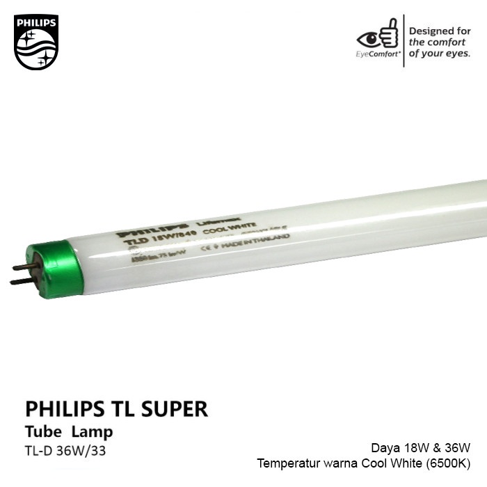 Jual PHILIPS Lampu TL D SUPER 18W & 36W/82-83-84-86 | Shopee Indonesia