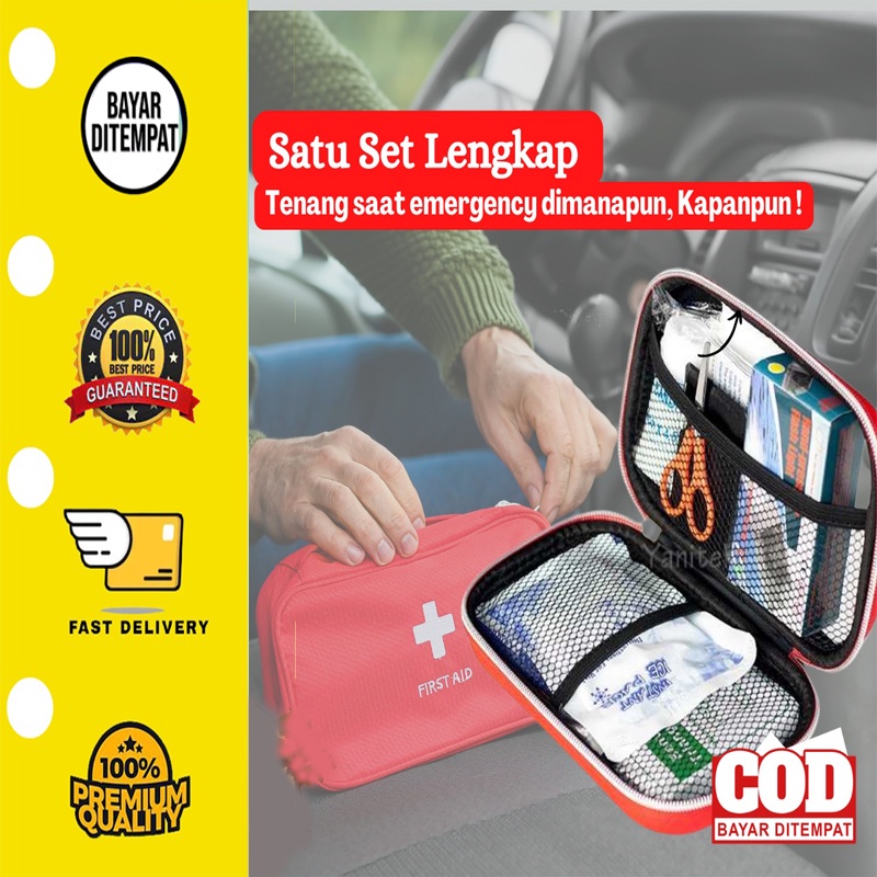 Jual Set 18in1 Perlengkapan P3K Alat Medis Mobil Rumah First Aid Kit ...