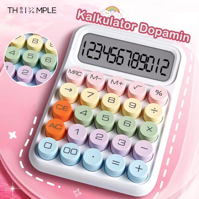 Jual Kalkulator Calculator Keyboard Boba Dot Fancy Warna Soft Pastel ...