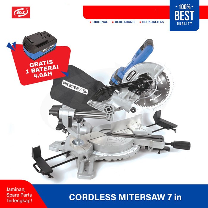 Jual HL CMS 232 Mesin Potong Aluminium Cordless Miter Saw Sliding 7 Inch | Shopee Indonesia
