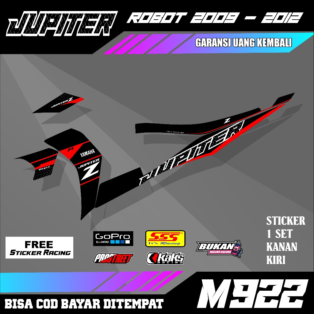 Jual STRIPING STIKER LIS decal MOTOR YAMAHA JUPITER Z ROBOT 2010 2011 ...