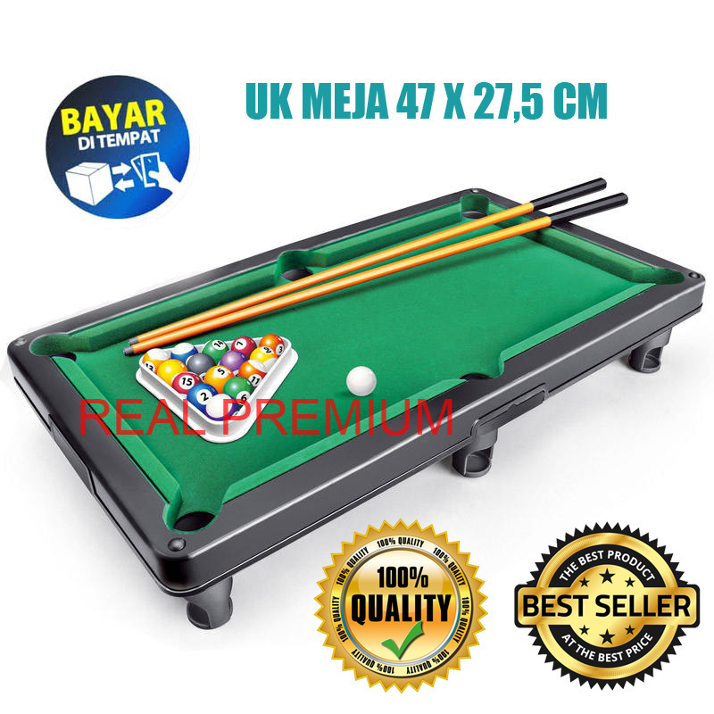 Jual Mainan Billiard Mini / Meja Billiar Snooker Pool Table Set / Bola ...