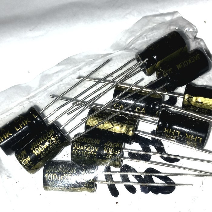 Jual elko jackcon 100uf 25v original taiwan elco jackon jakcon 100uf ...