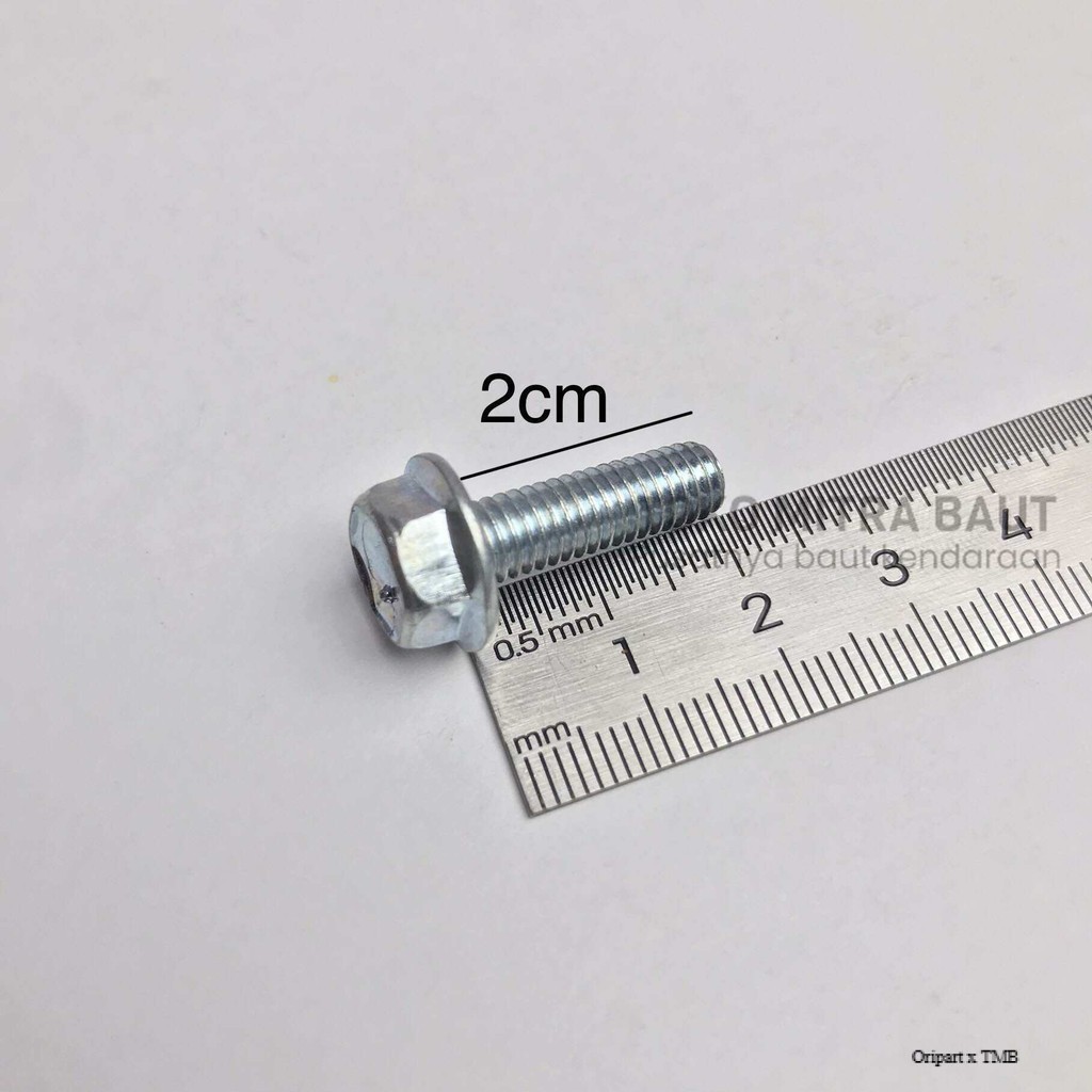 Jual Baut 10 M6x20mm/2cm Ori Flange Topi Panjang 2cm ORIPART x MBS INDO ...