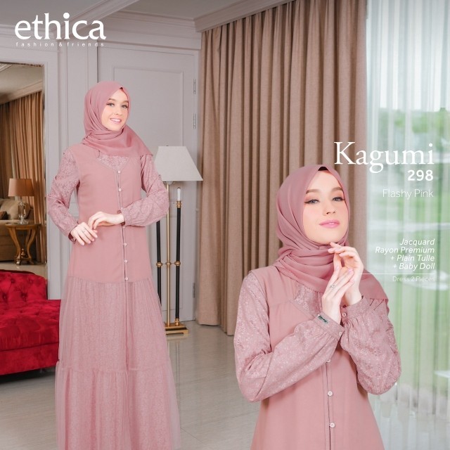 Jual GAMIS ETHICA KAGUMI 298 FLASHY PINK GAMIS MUSLIM WANITA GAMIS ...