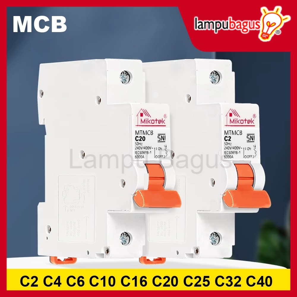 Jual MCB 1 Phase 2A 4A 6A 10A 16A 20A 25A 32A 40A Terminal Listrik 1 Group Original | Shopee ...